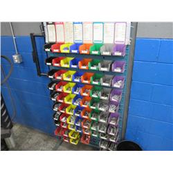 Cabinet rack w/ coated wheel weights