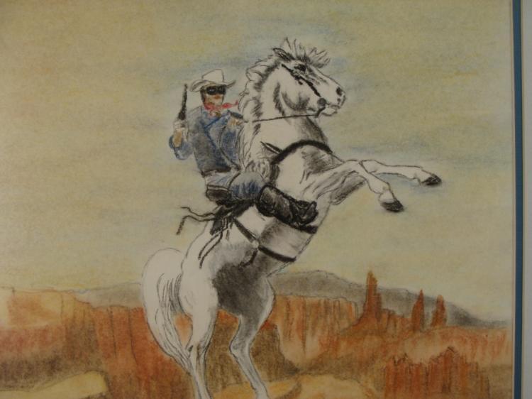 2 Framed Lone Ranger & Tonto Art, Print, & Poster