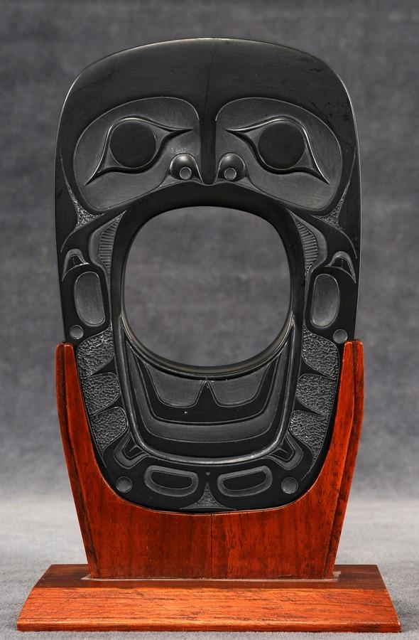 Haida Argillite Human Sculpture by Sharon Hitchcock 1975 7 1/4" H. 4 3/ ...