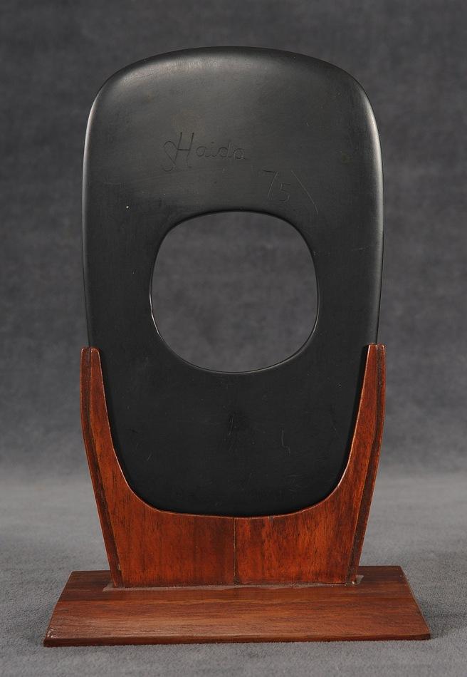 Haida Argillite Human Sculpture by Sharon Hitchcock 1975 7 1/4" H. 4 3/ ...