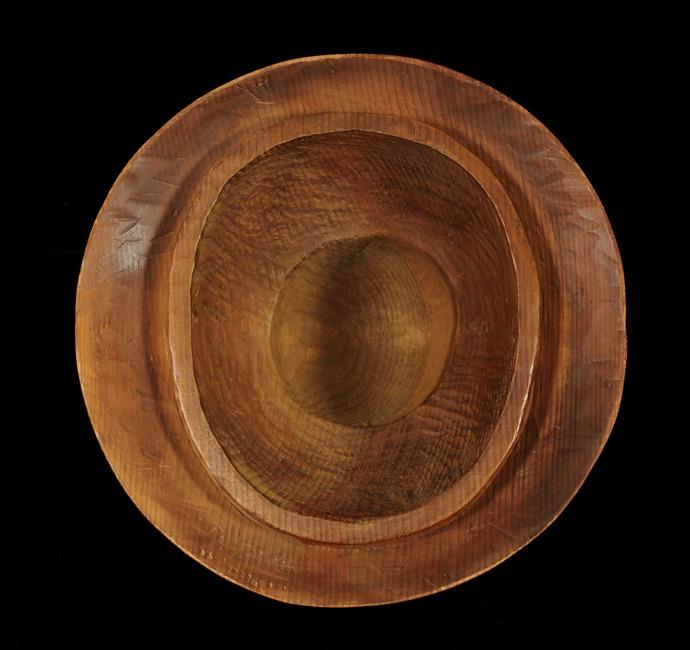 Tlingit Helmet Carved with Chief Holding Copper 11" W. 7 1/2" H. Good ...