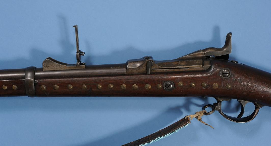 1878 Springfield Black Powder Rifle Decorated with Square Shank Brass ...