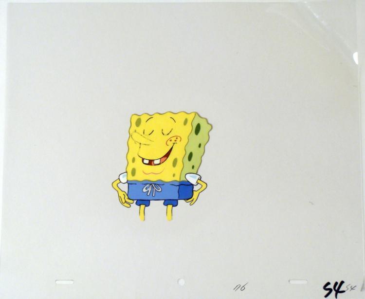 Huge Smile SpongeBob Original Production Art Cel