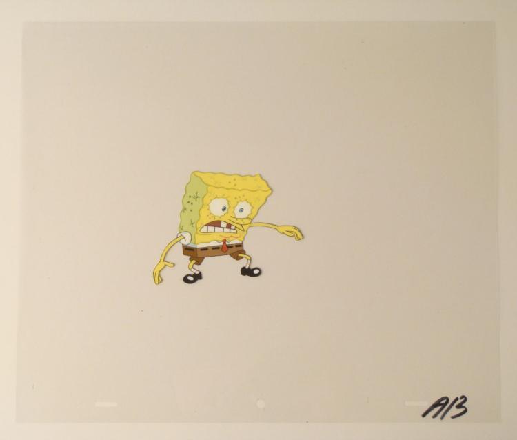 Production Original Drying Up SpongeBob Cel Art Water