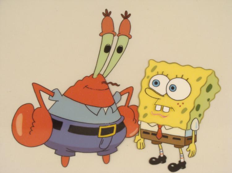 Cel Art Original Spongebob Drawing Production In Awe