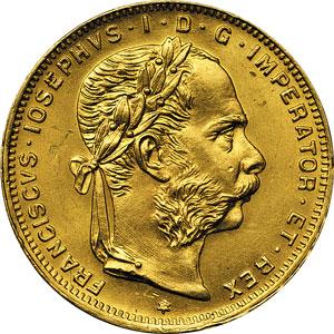 Austria Francesco Giuseppe (1848-1916) 8 fiorini/20 franchi 1892, restrike.