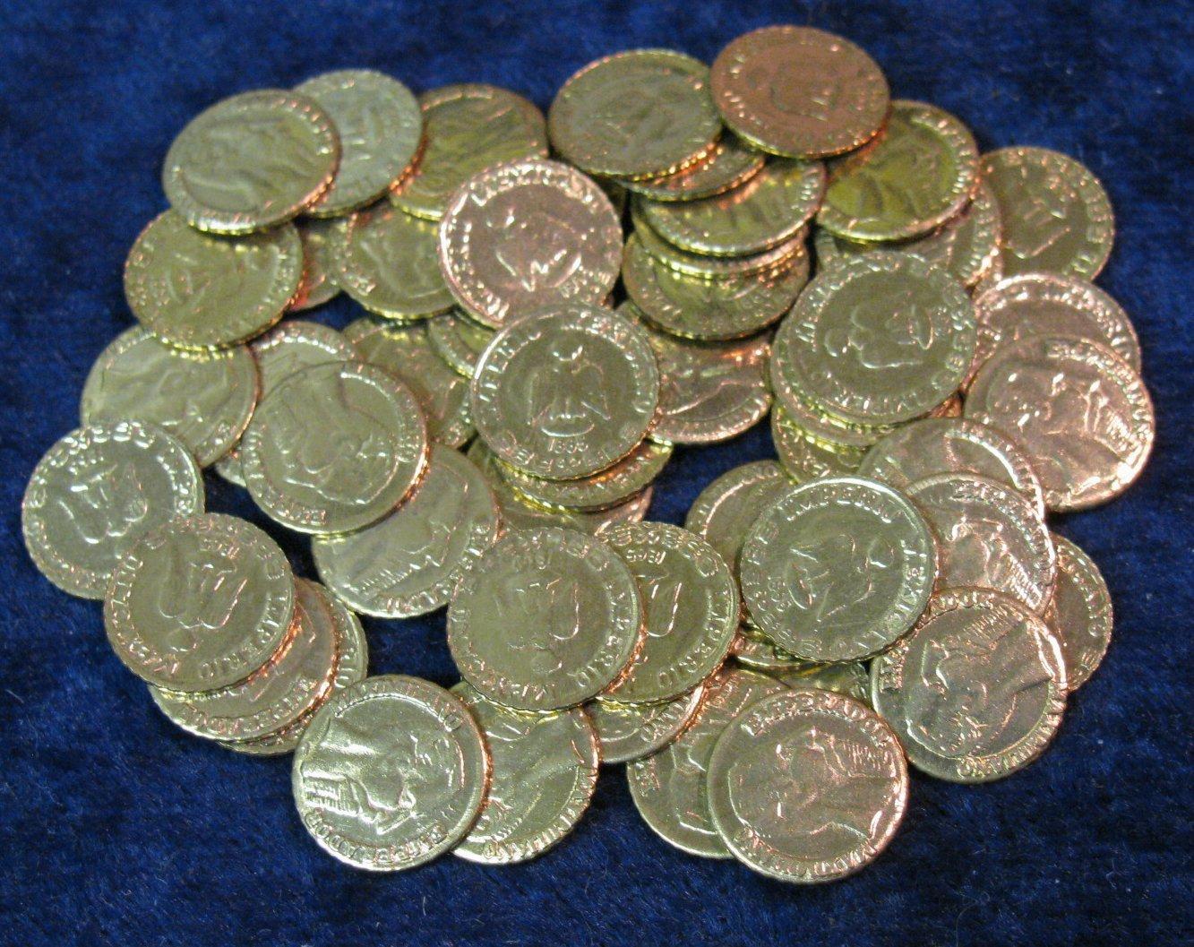 1243. (54) 1865 Mexican Fantasy Gold Coins.