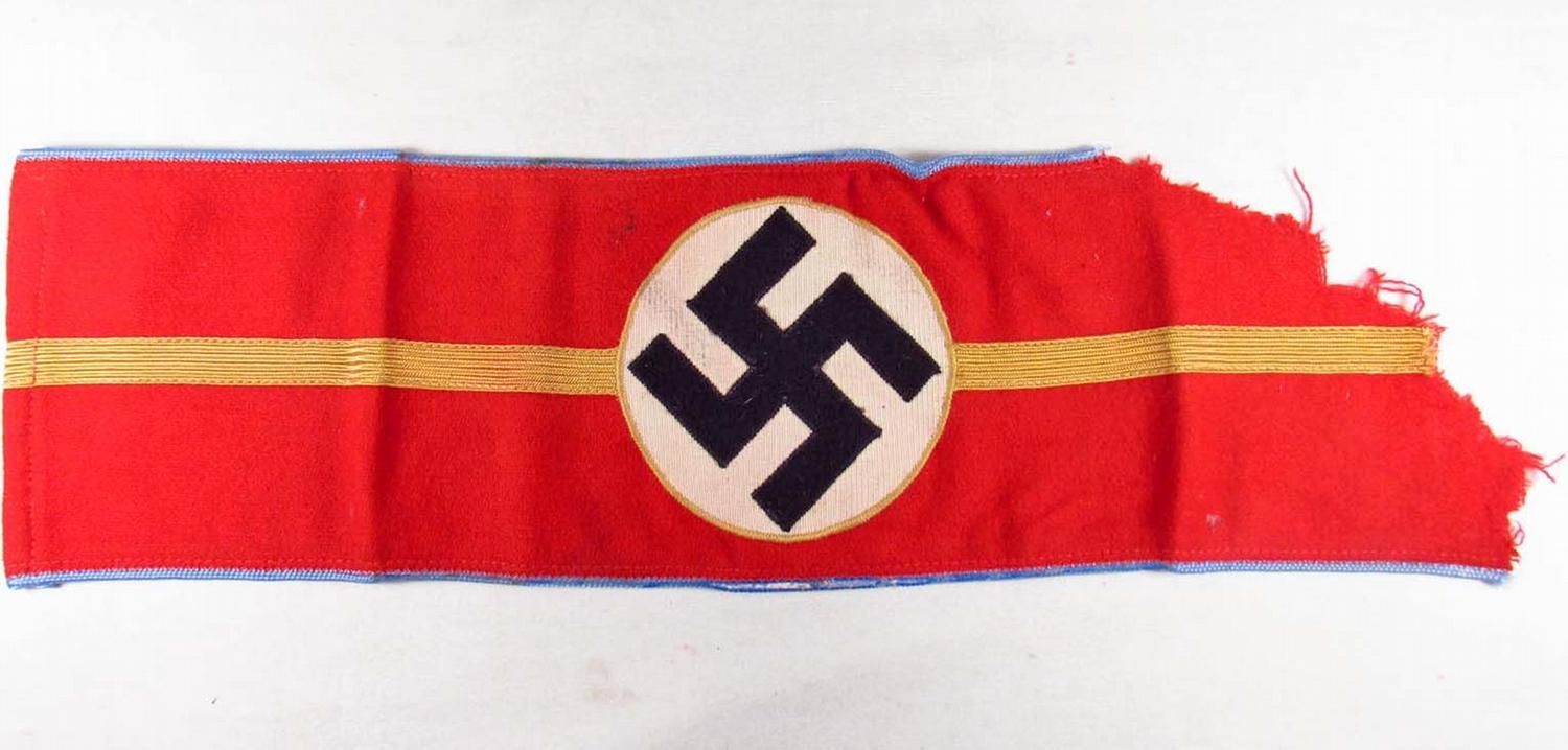 GERMAN NAZI NSDAP POLITICAL LEADER ORTS OFFICERS ARM BAND
