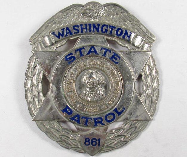 OBSOLETE STATE OF WASHINGTON PATROL NO. 861 POLICE LAW BADGE