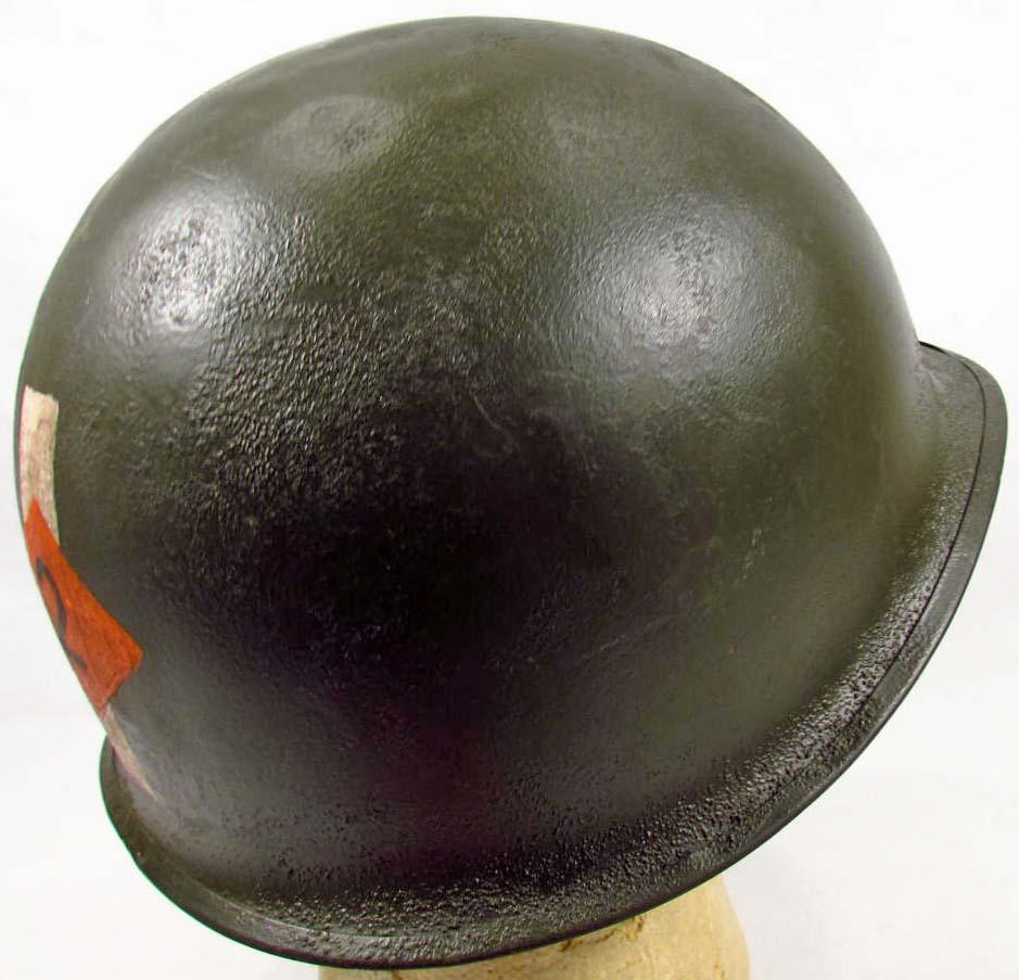 US WW2 ARMY 2ND RANGER PAINTED COMBAT HELMET SHELL