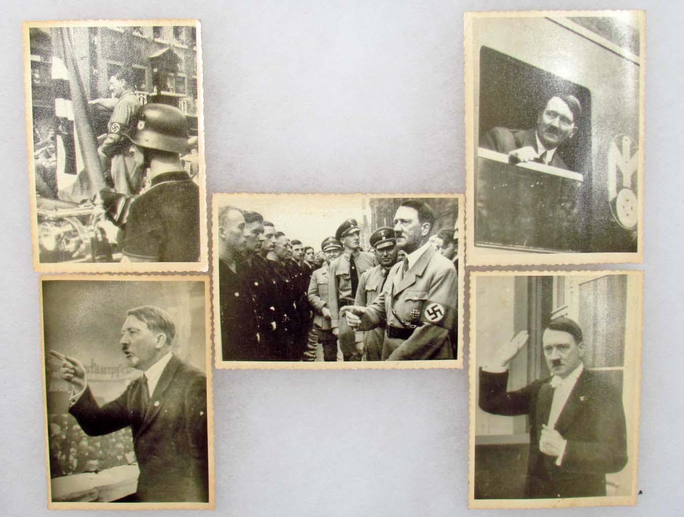 LOT OF 5 GERMAN NAZI DICTATOR ADOLF HITLER ARCHIVE PHOTOGRAPHS