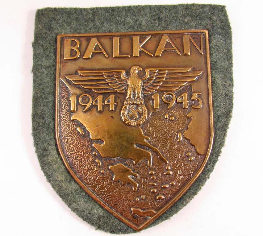 GERMAN NAZI ARMY BALKAN SLEEVE SHIELD