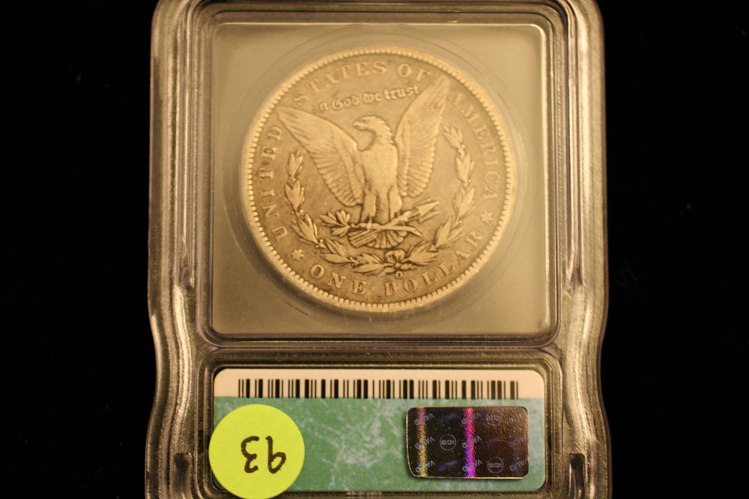 1888-O Morgan Silver Dollar ICG Graded F-15 Vam-4 (HOT LIPS) Top 100 Re ...