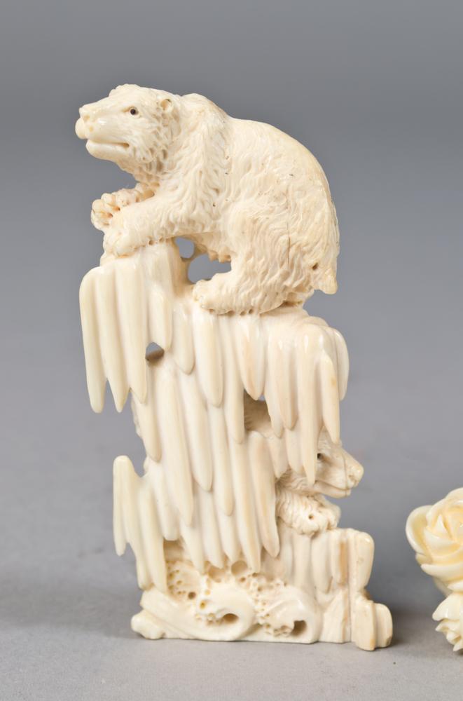 (3) Chinese Carved Ivory Figurines