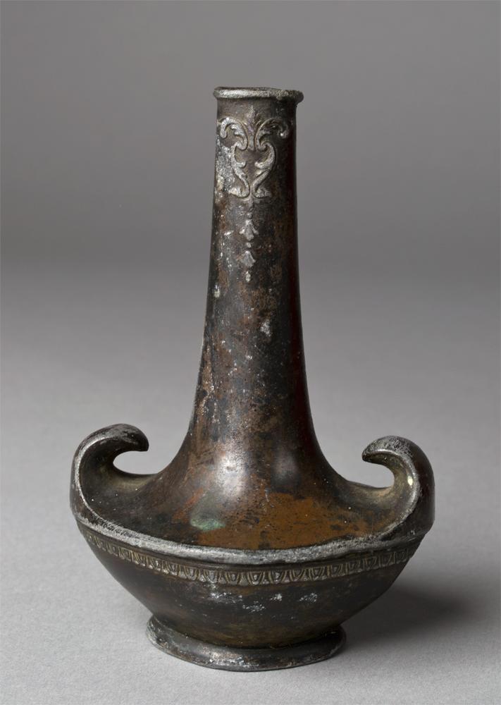 Japanese Long Neck Bronze Vase