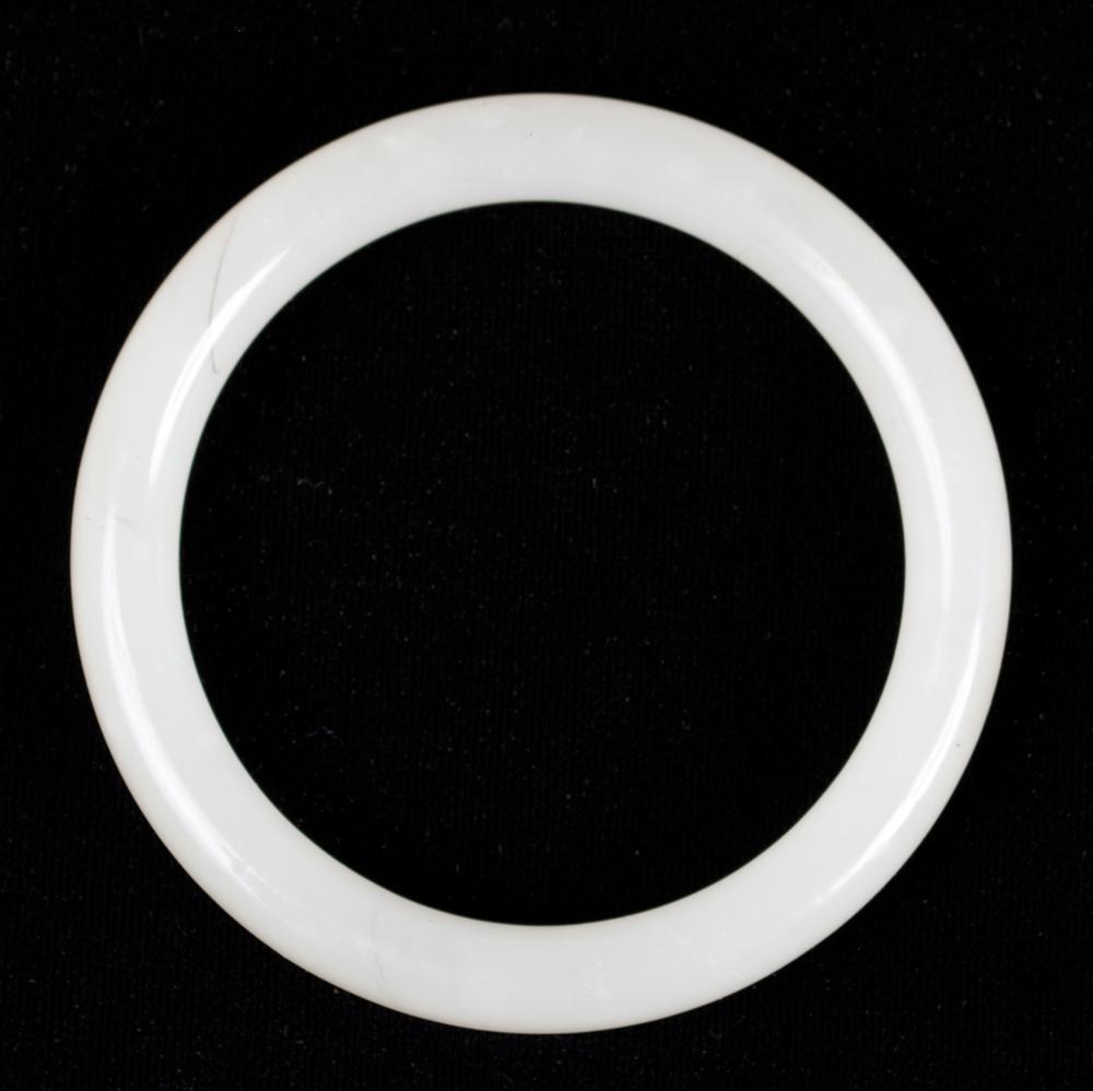 A Chinese White Jade Bangle Bracelet