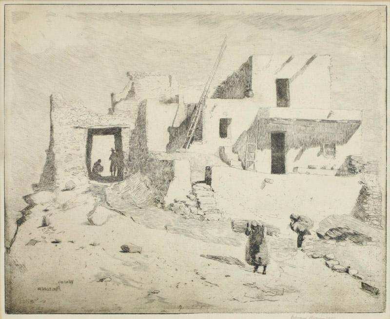 Edward Borein - The Last House, Walpi