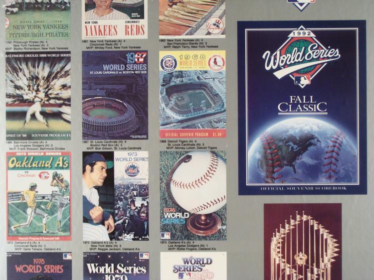 1992 World Series Poster Framed w/ Program Collection