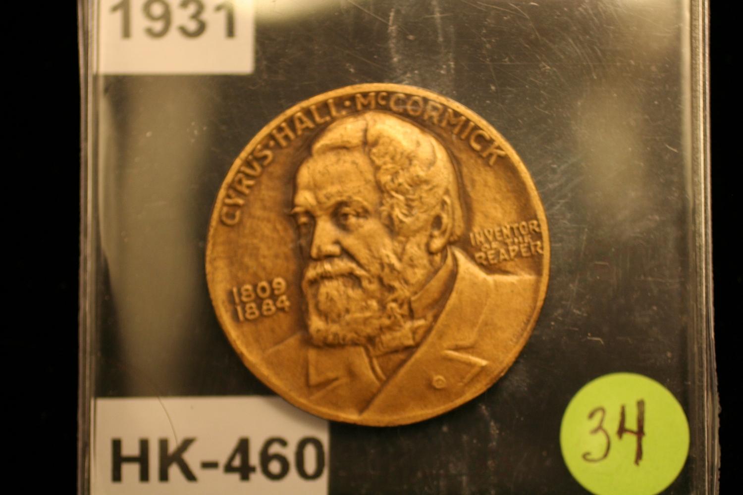 1931 So-Called Dollar CYRUS MCCORMICK HK#460