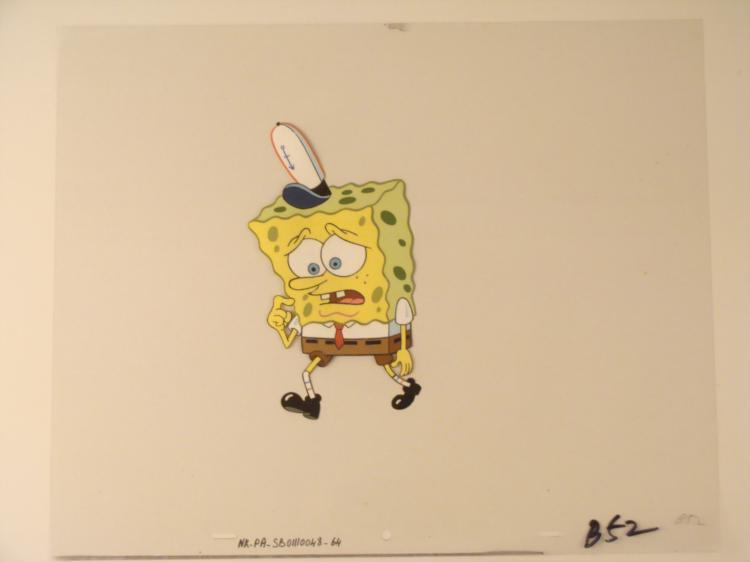 Production SpongeBob Blue Eyes Art Cel Original Hat