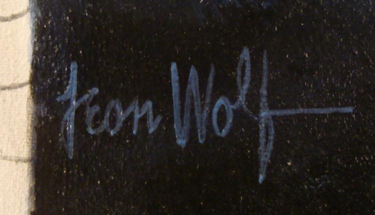 Leon Wolf Original Painting Mickey Mantle NY Yankees