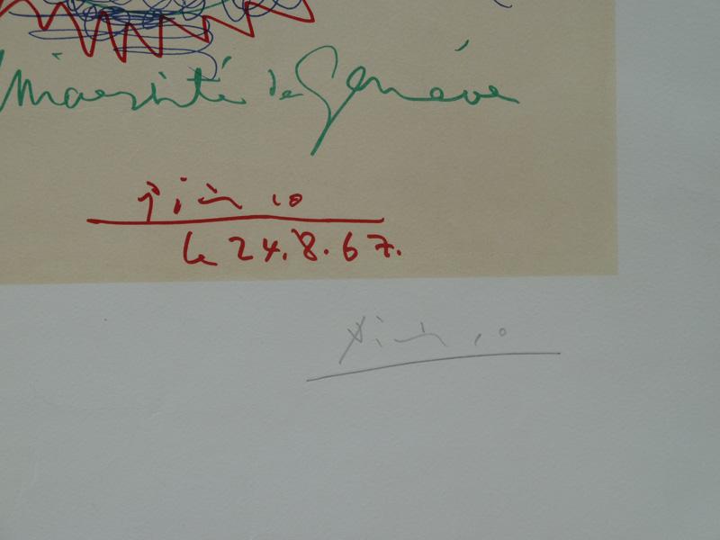 PICASSO Original Signed Lithograph 1967