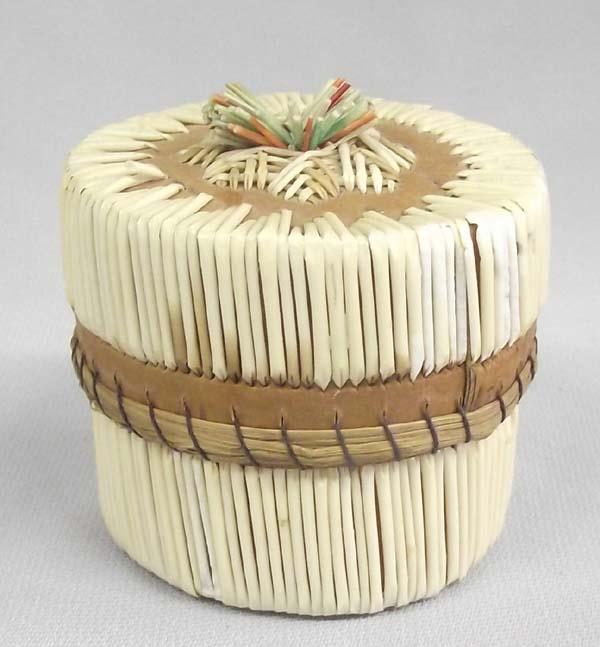 Iroquois Porcupine Quill Basket