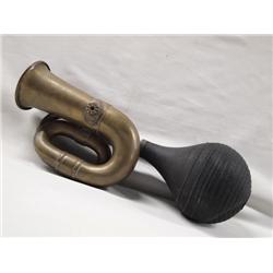Antique Brass Horn With Rubber Bulb