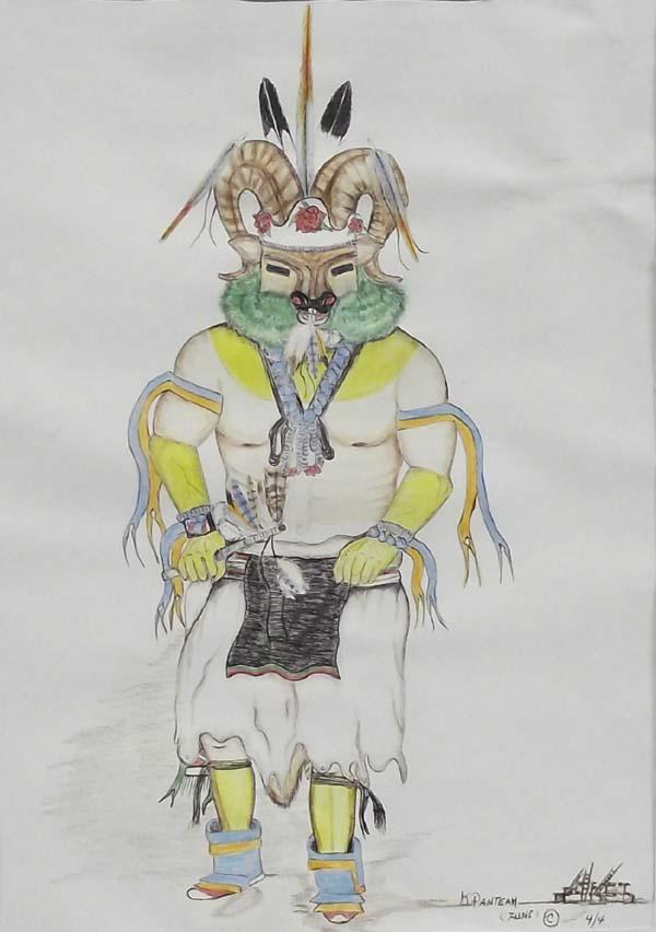 Original Zuni Drawing By K Panteah