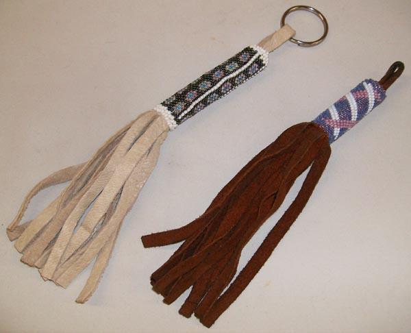 Lakota Plains Leather Beaded Keychains