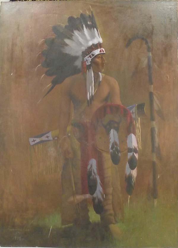 1993 Native American Chebon Barnoskie Painting