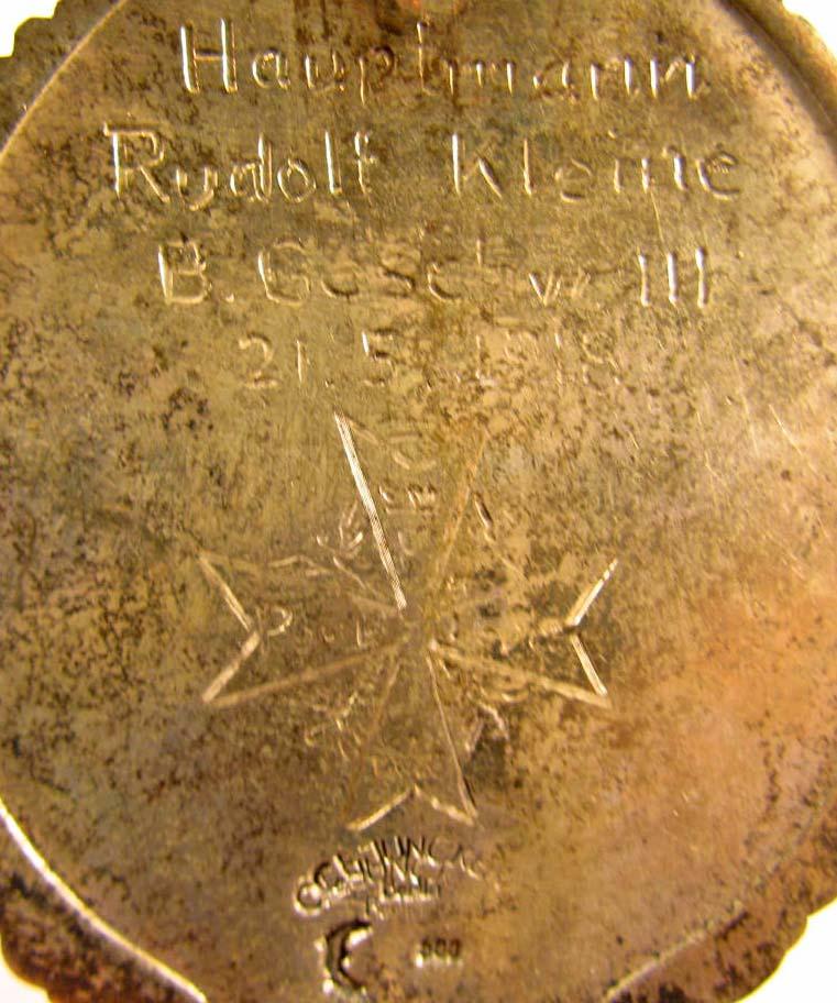 RARE IMPERIAL GERMAN WW1 BLUE MAX WINNER PRESENTATION PRUSSIAN PILOT BADGE