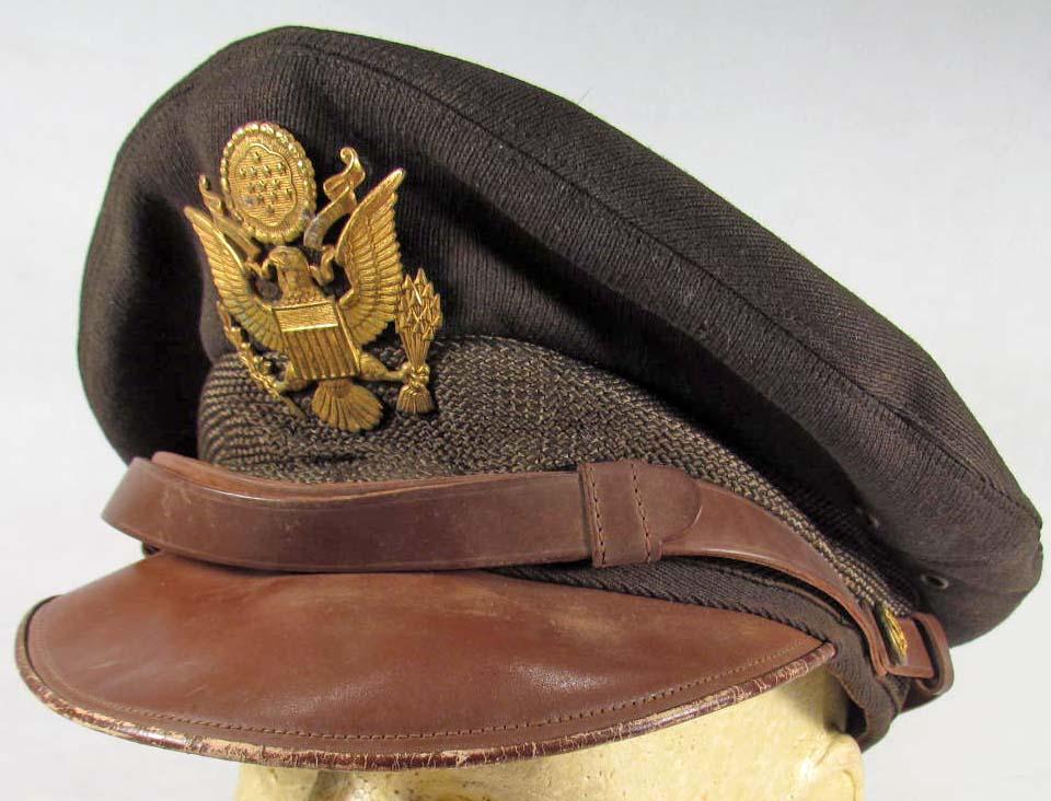 USAAF ARMY AIR CORPS 50 MISSION OFFICERS CRUSH VISOR CAP