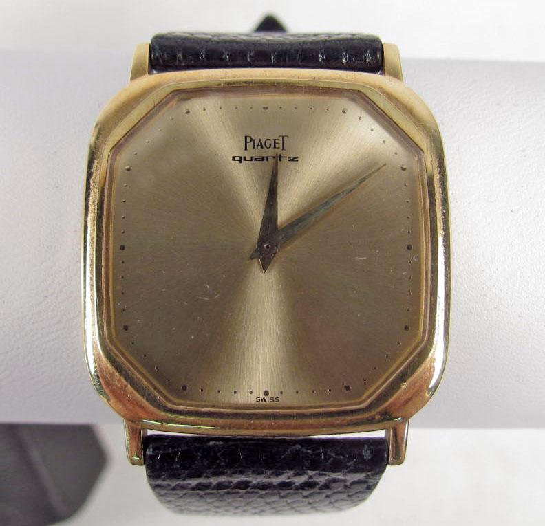 18K GOLD MEN'S PIAGET QUARTZ WRISTWATCH