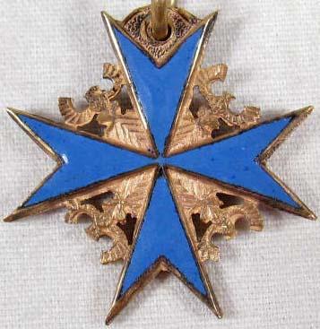 IMPERIAL GERMAN WW1 MINIATURE POUR LE MERITE BLUE MAX DECORATION