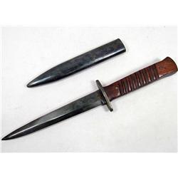 GERMAN NAZI WAFFEN SS COMBAT BOOT KNIFE W/ SCABBARD