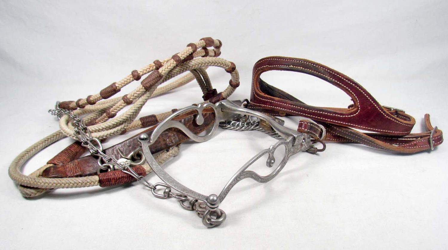 OLD WEST A. TIETJEN RENO NEV. SILVER ENGRAVED COWBOY HORSE BIT
