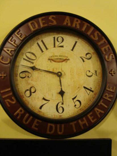 French clock Paris Cafe des Artistes