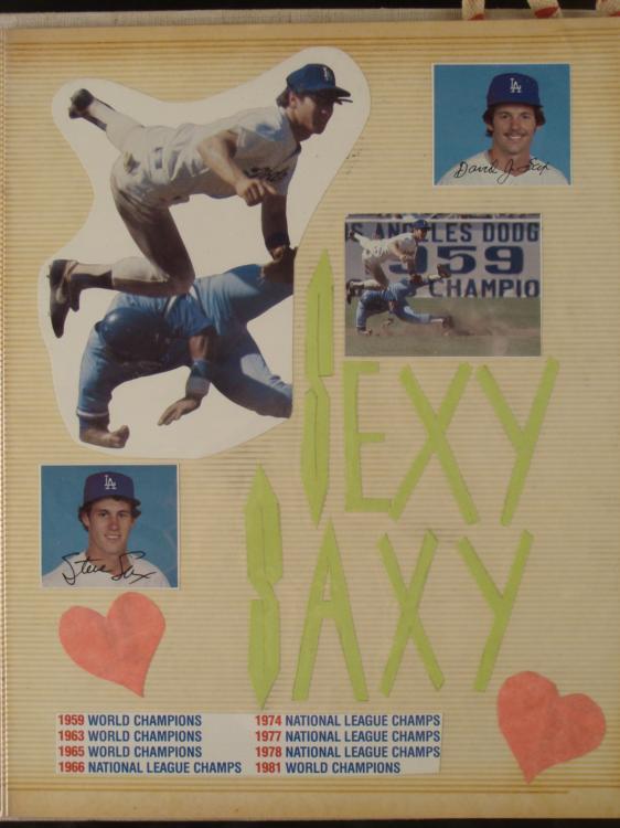 Steve Sax Unique Girl Fan Album w/ Signed Photos, Hat