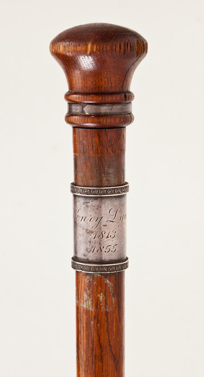 Silver Banded Gentleman's Oak Walking Stick