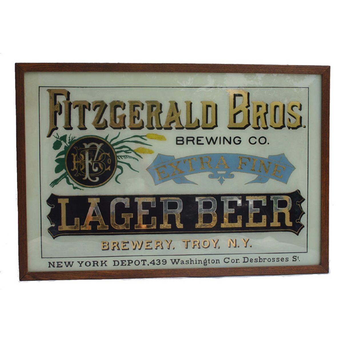 Adv. Sign - Fitzgerald Lager Beer