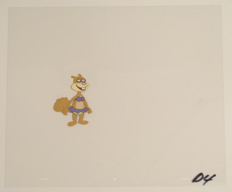 Squinting Sandy Original Cel SpongeBob Animation Art