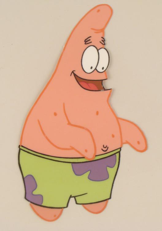 Production Art Cel Standing Patrick SpongeBob Original