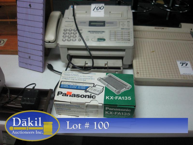 PANASONIC KX-F1050 PRINT/COPY/FAX MACHINE W EXTRA CARTRIDGE