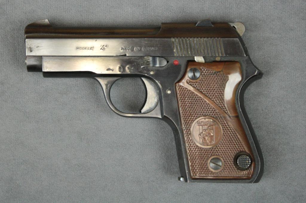 French Armes Unique Model L semi-auto pistol, 9mm cal., 3-1/2” barrel ...