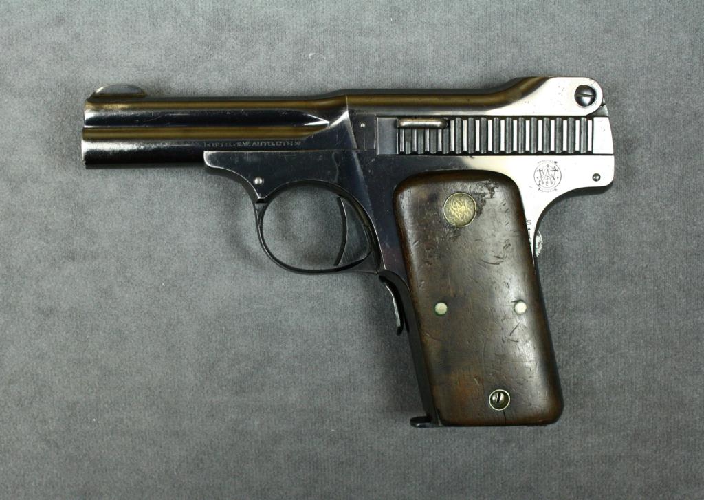 Smith & Wesson .35 Automatic pistol, .35 cal., 3-1/2” barrel, blue ...