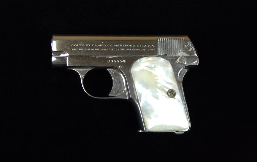 Colt Model 1908 Hammerless .25 pocket pistol, .25 cal., 2” barrel ...