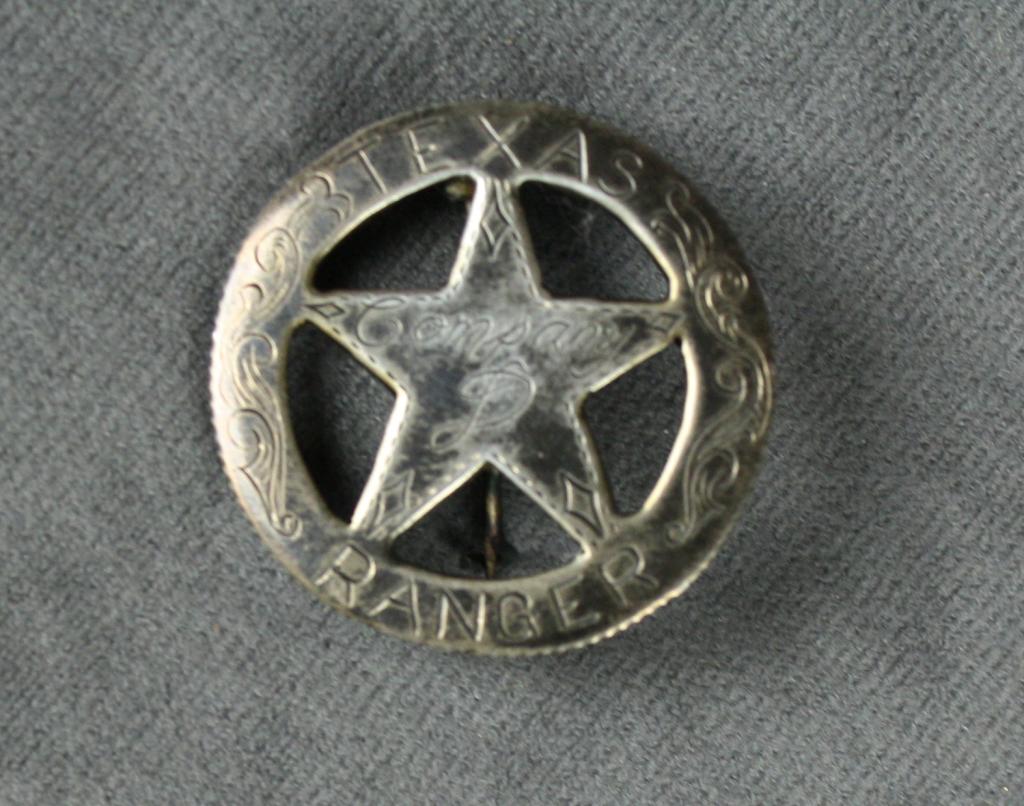 Interesting Texas Ranger badge made from a Mexican silver coin marked ...