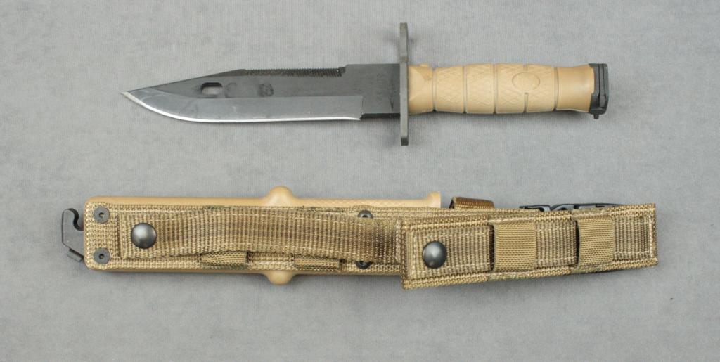 U.S. military M10 bayonet by Ontario Knife Co. with tan composite ...