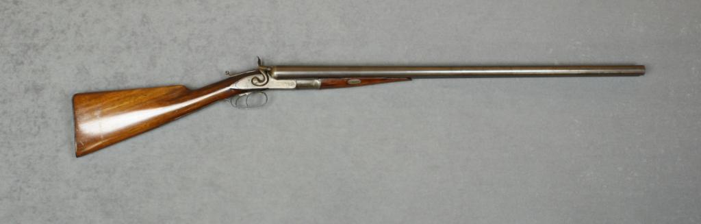 Remington exposed hammer SxS shotgun, 10 gauge, 30” barrels, plain wood ...